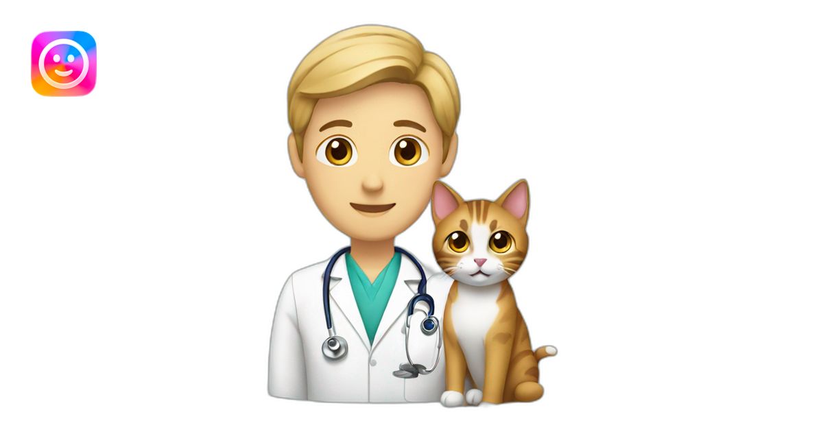 veterinarian with a cat emoji | AI Emoji Generator