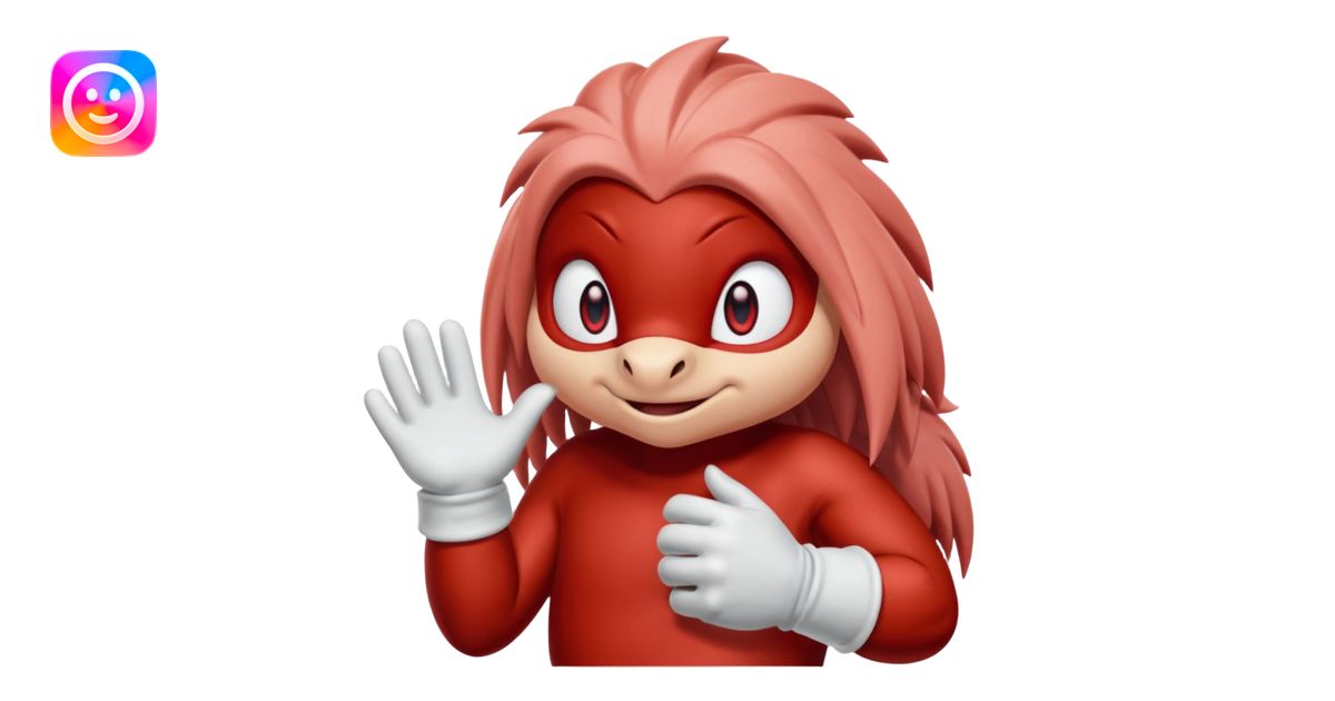 Sonic the hedgehogs friend knuckles a red animal with peach arms and ...