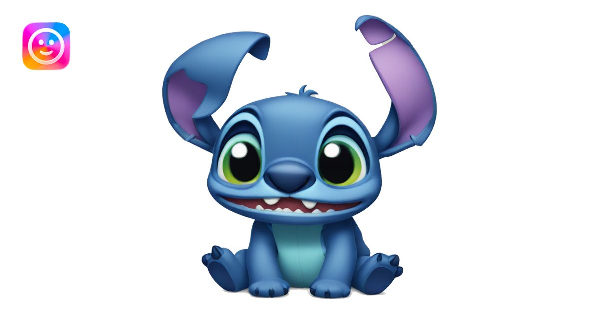 Stitch smiles emoji | AI Emoji Generator