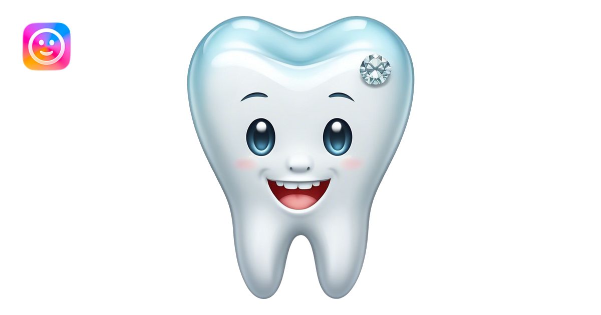 Tooth with diamond emoji | AI Emoji Generator
