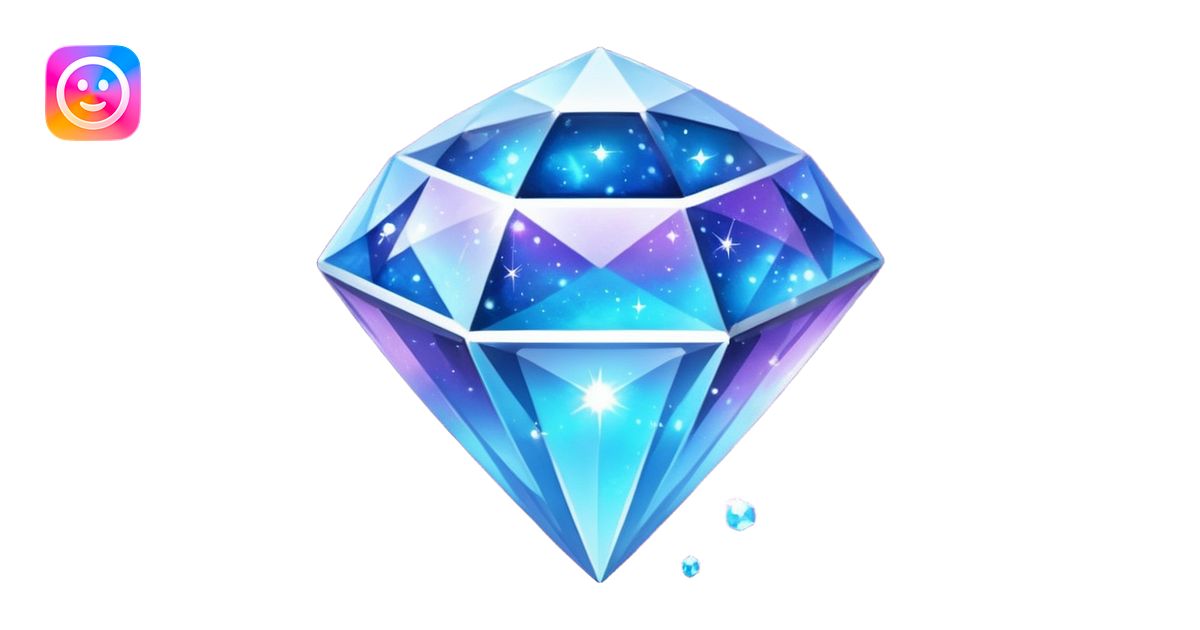 Galaxy within a diamond emoji | AI Emoji Generator