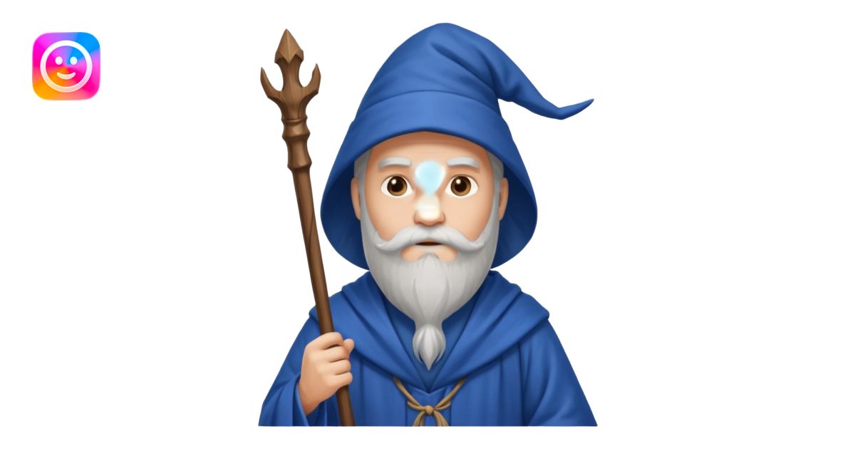 wizard handsome man emoji | AI Emoji Generator
