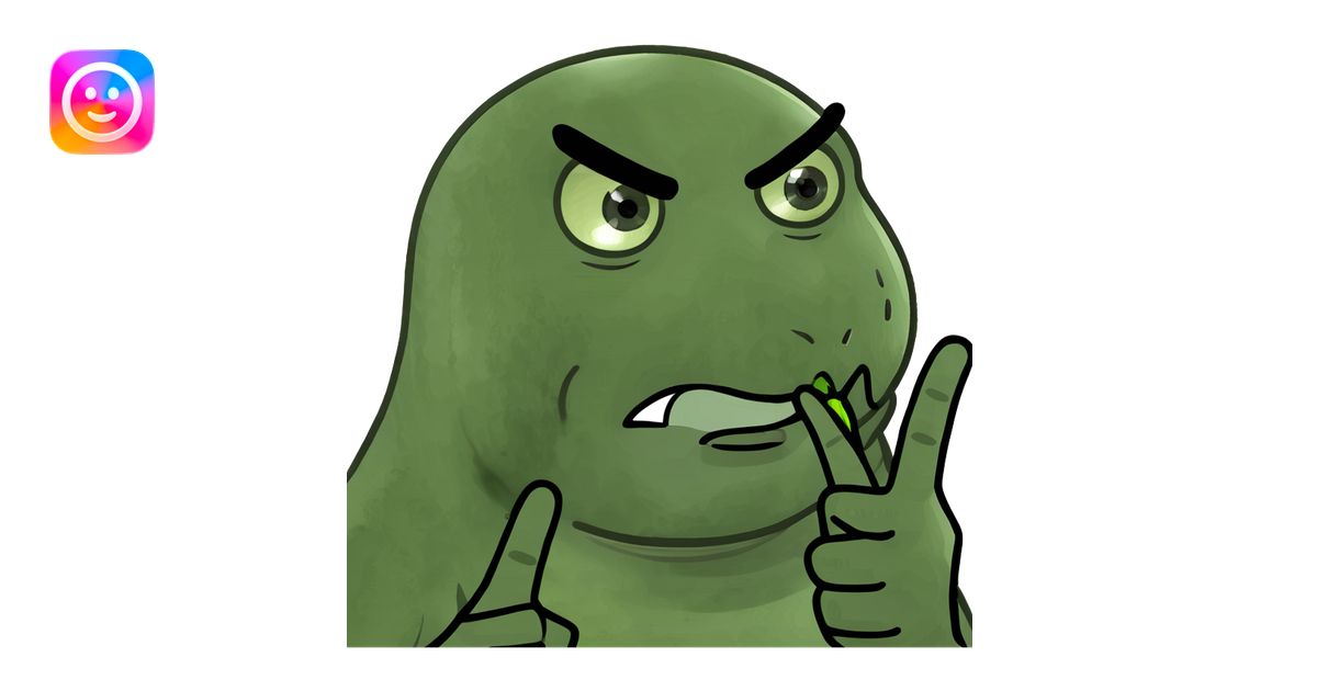 Angry face giving the middle finger meme | AI Emoji Generator