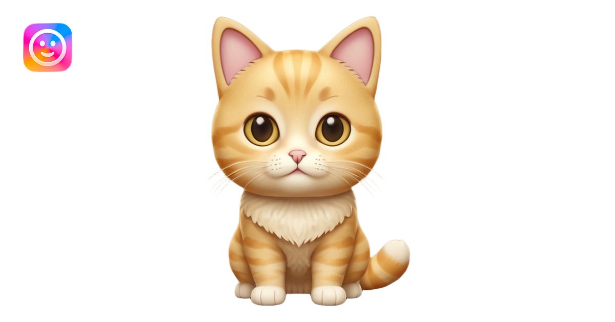 A 3D cartoon golden tabby Munchkin cat with short legs, wide eyes, and ...