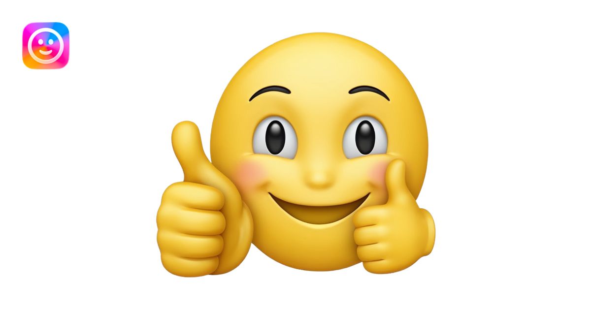 thumbs up with smiley face emoji | AI Emoji Generator