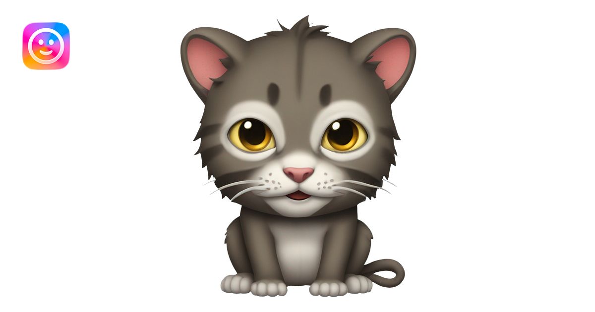 Wide body hell cat with monkey emoji | AI Emoji Generator