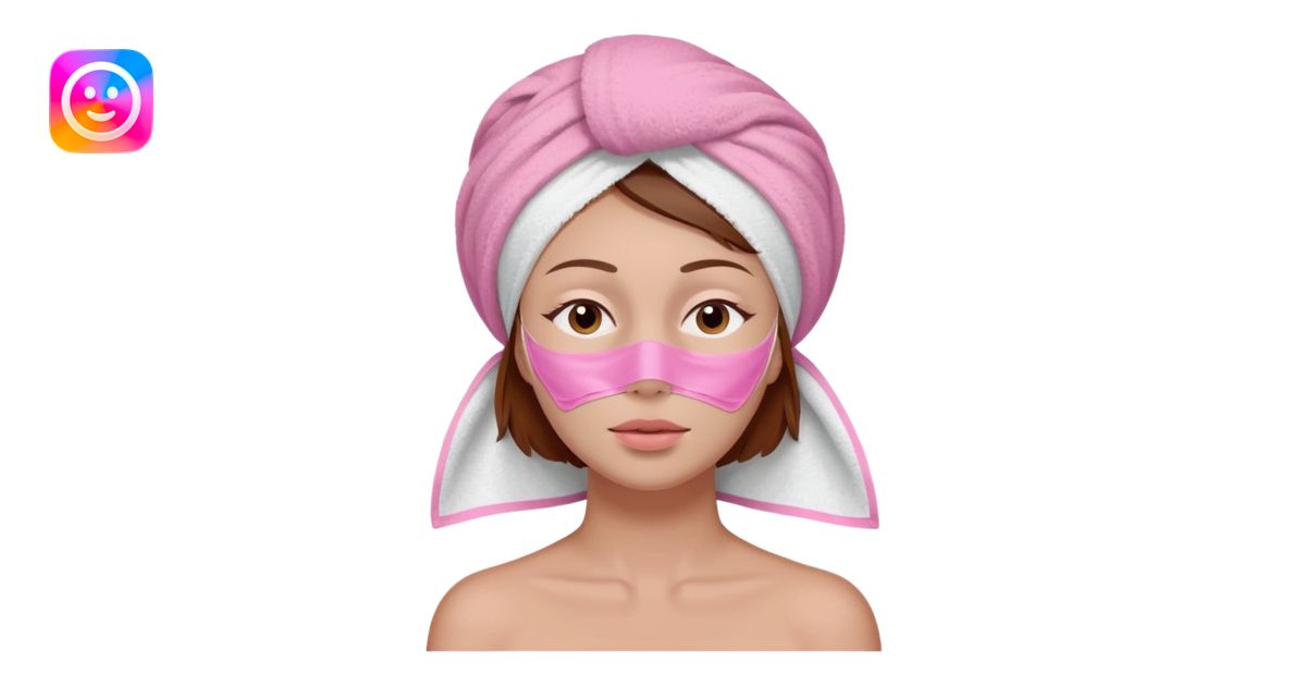 A woman with brown hair partially visible beneath a white towel wrapped ...