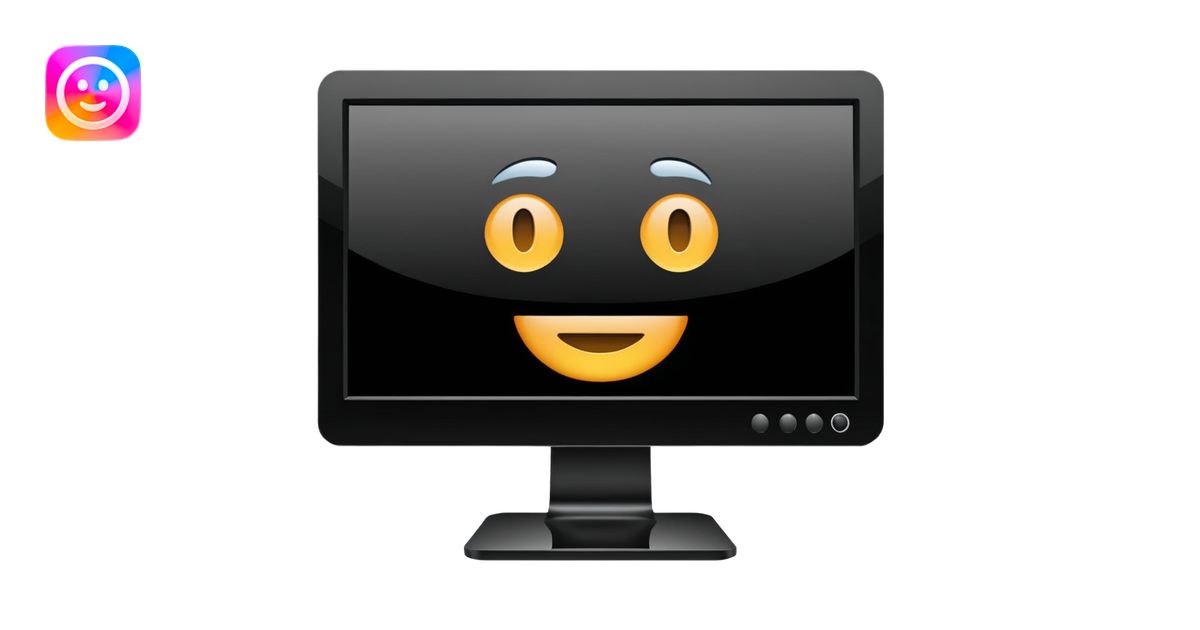 Modern computer monitor emoji | AI Emoji Generator