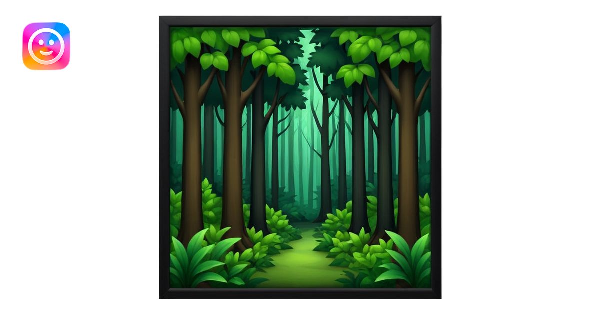dark deep forest emoji | AI Emoji Generator