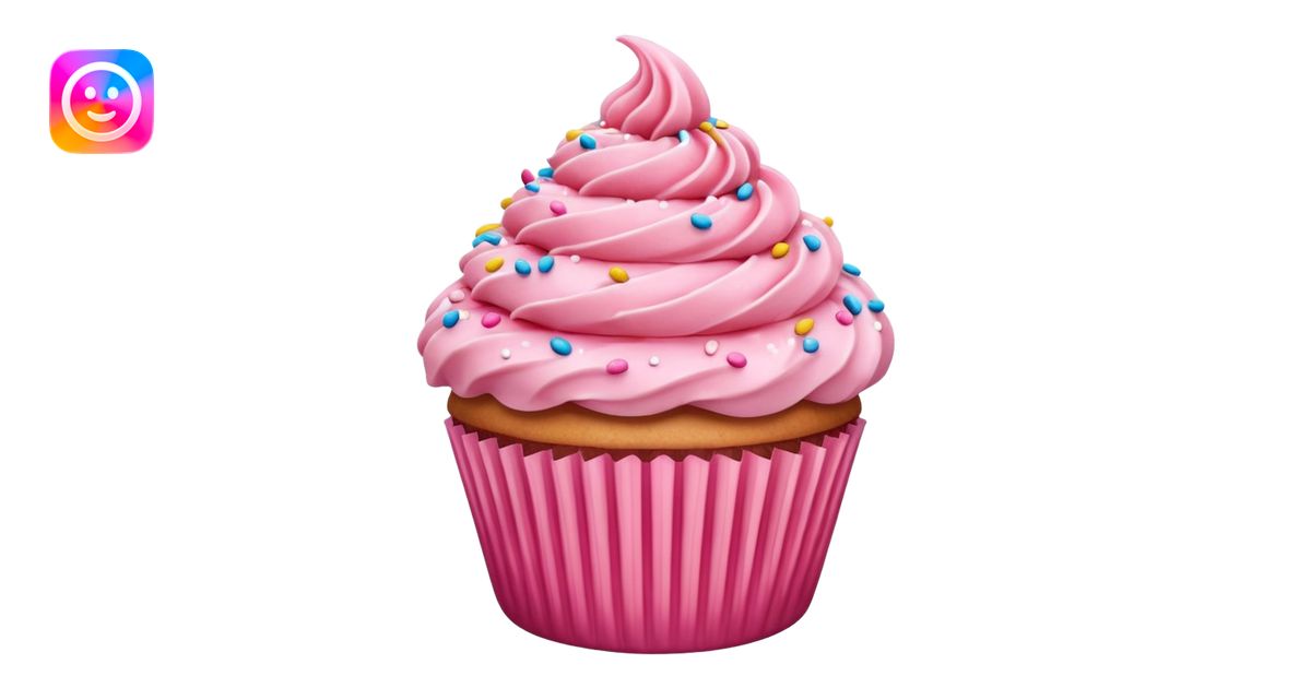 cupcake with pink icing emoji | AI Emoji Generator