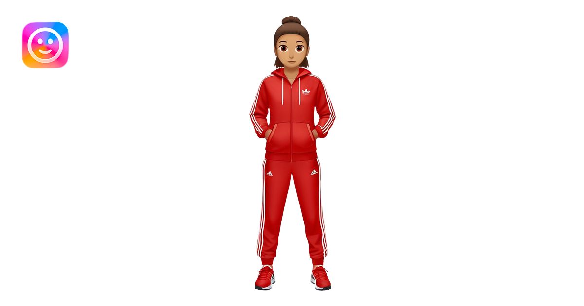 adidas red tracksuit emoji | AI Emoji Generator