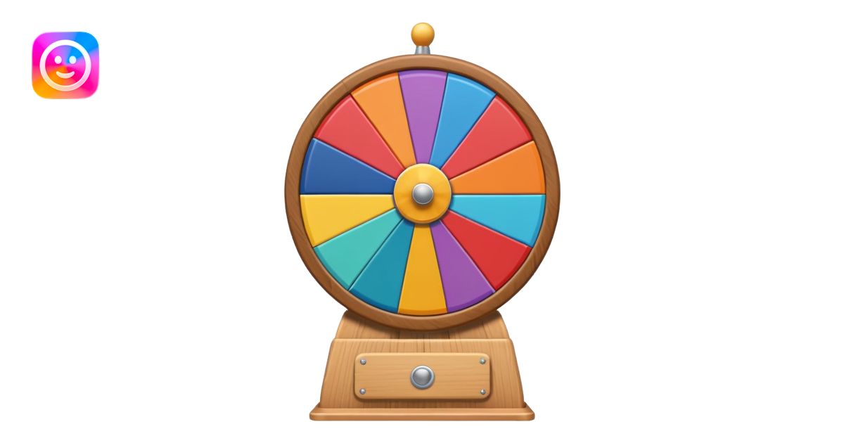 prize wheel front view emoji | AI Emoji Generator