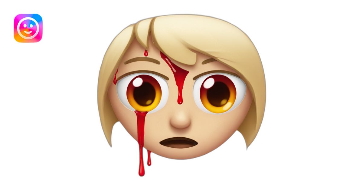 Eyes bleeding emoji | AI Emoji Generator