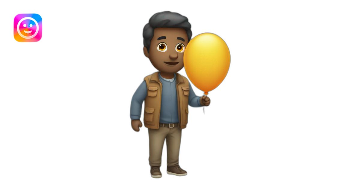man with baloon emoji | AI Emoji Generator