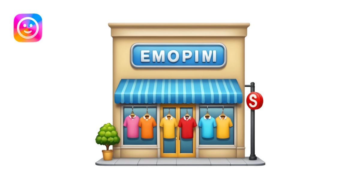 clothing store on the street emoji | AI Emoji Generator
