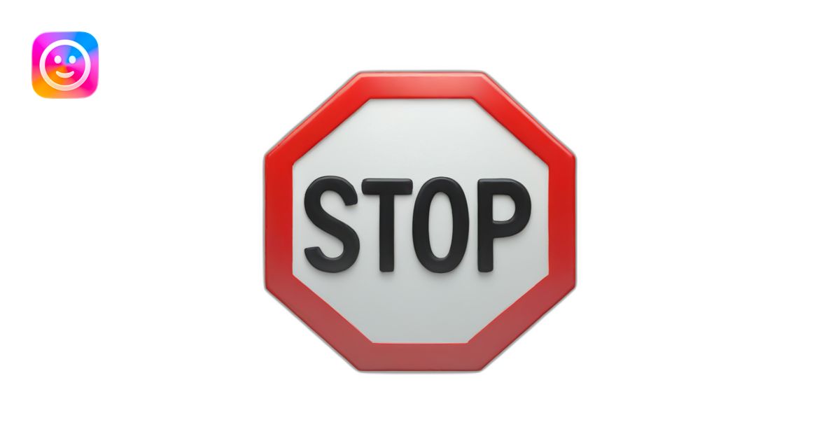 Stop sign emoji | AI Emoji Generator