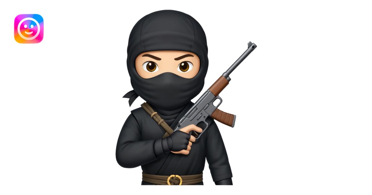 Ninja holding gun emoji | AI Emoji Generator