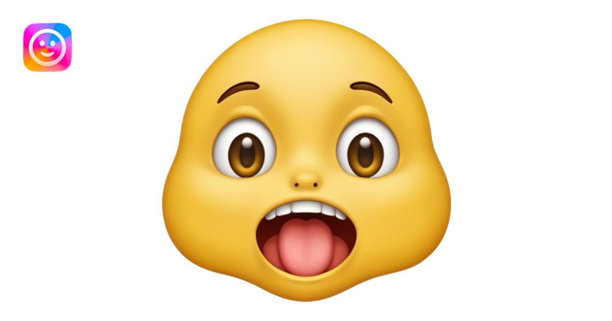 dopey emoji, silly expression, eyes rolling, mouth open, drooling emoji ...