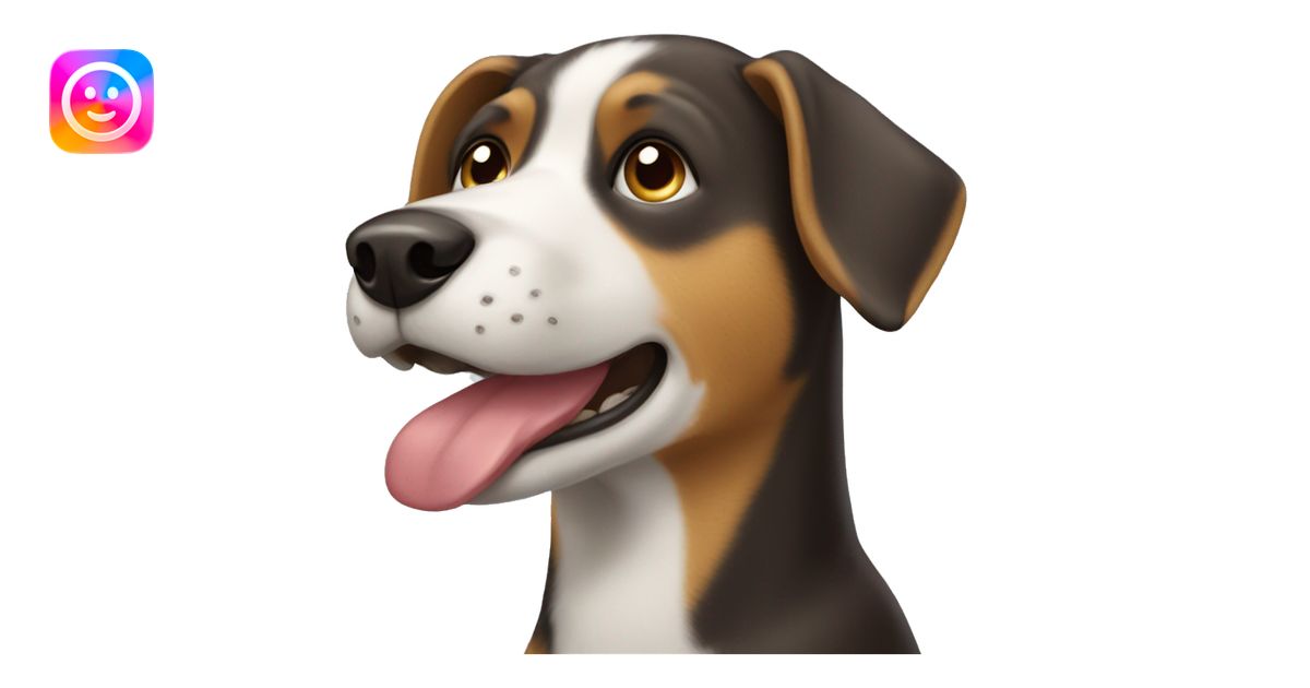 Dog with rizz face emoji | AI Emoji Generator