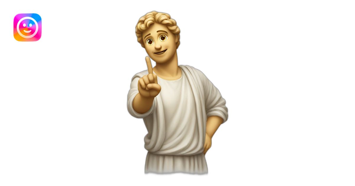 italian statue doing pinched fingers italian gesture emoji | AI Emoji ...