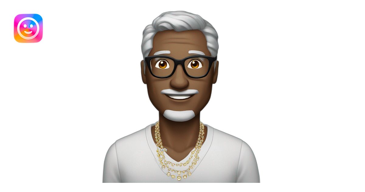 man with gray hair and dark dolce gabanna glasses with a diamond ...