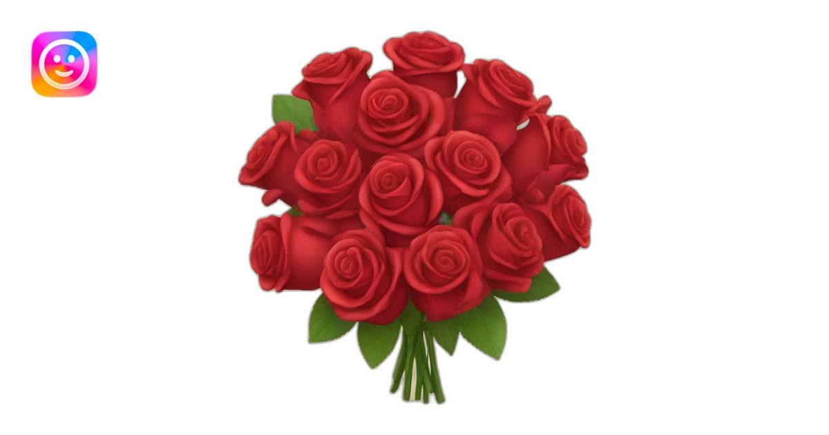 Bouquet de roses rouge emoji | AI Emoji Generator