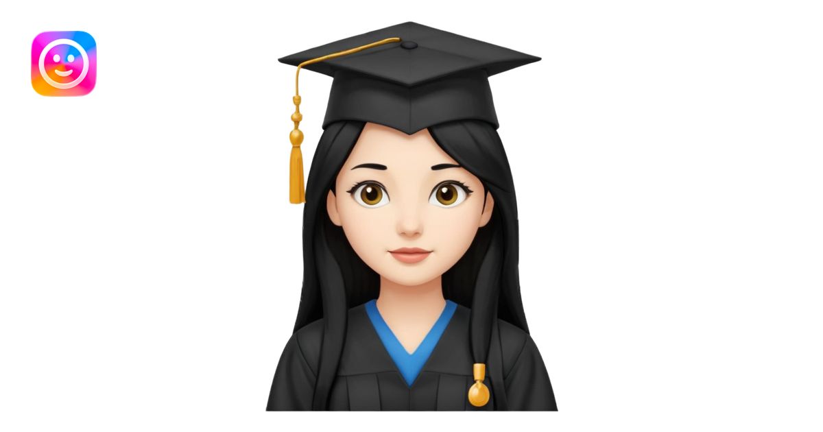 girl with long black hair with medicine degree and the tipical hat of ...