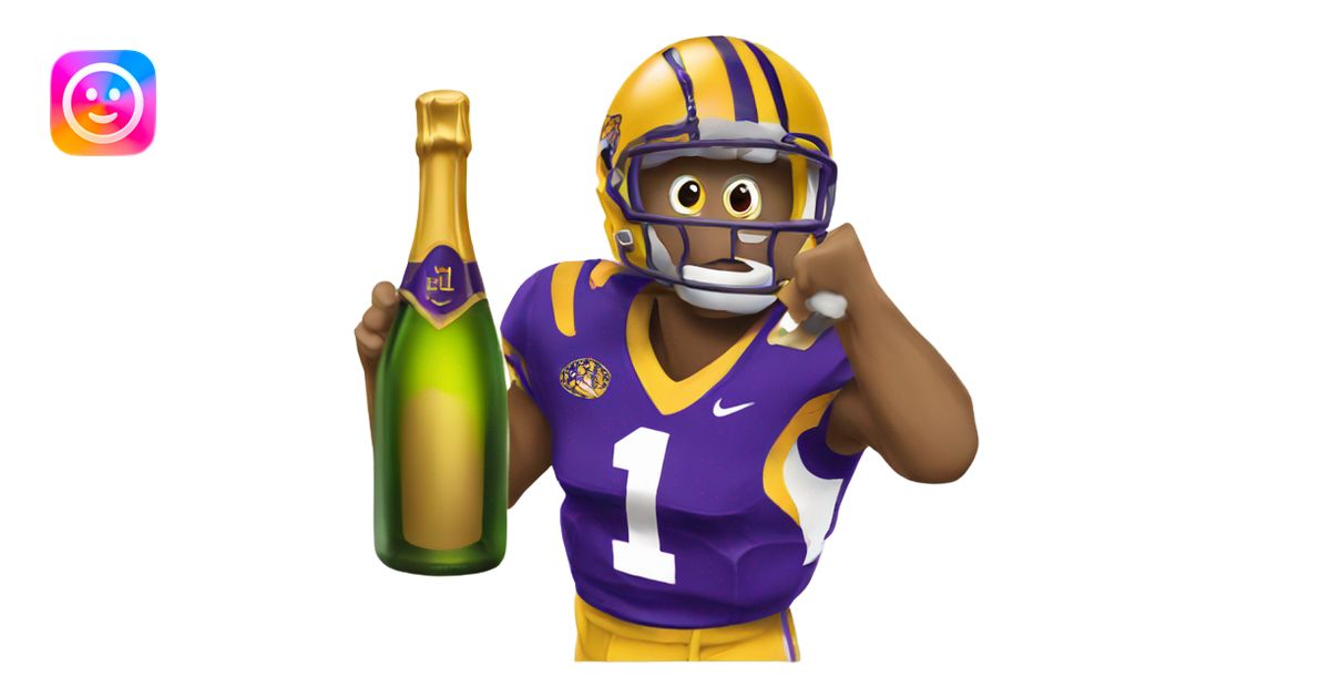 LSU champagne emoji | AI Emoji Generator