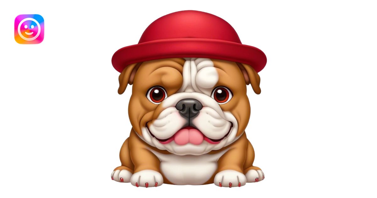Bulldog with Donald Trump emoji | AI Emoji Generator