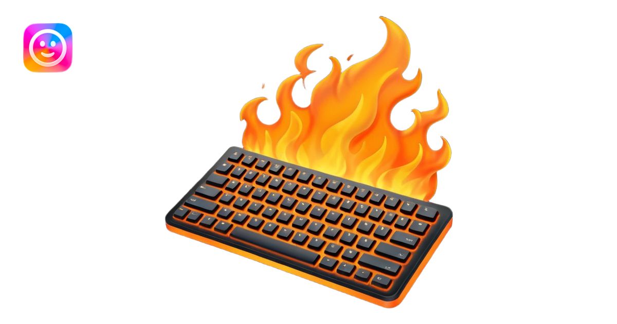 keyboard on fire emoji | AI Emoji Generator
