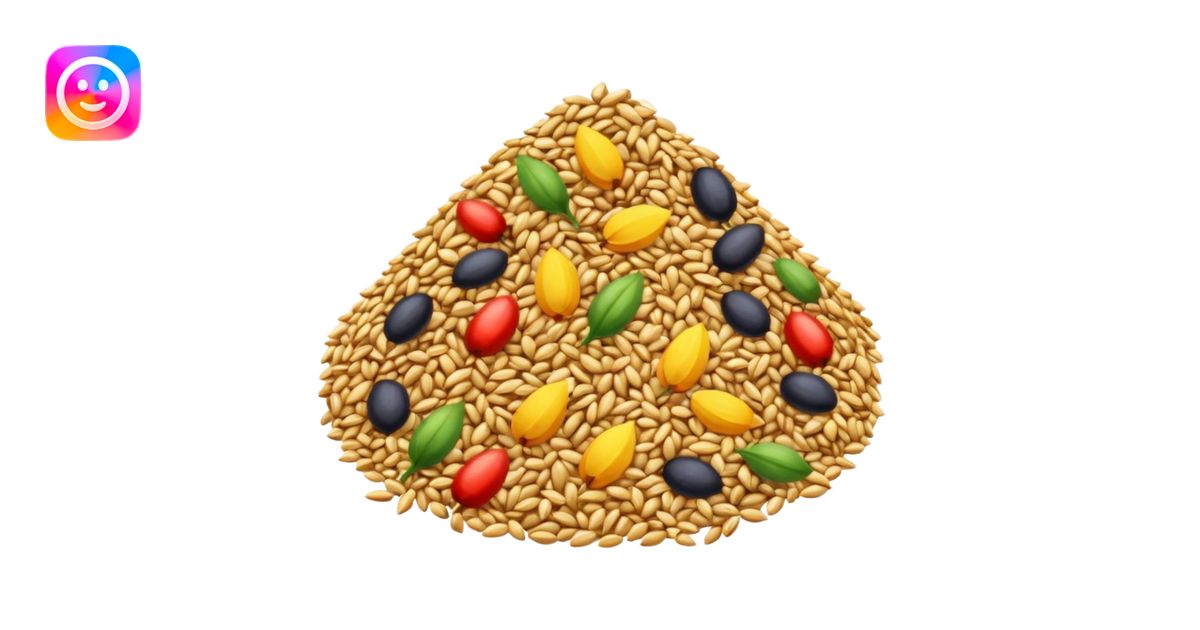 a pile of grain and seeds cereals emoji | AI Emoji Generator