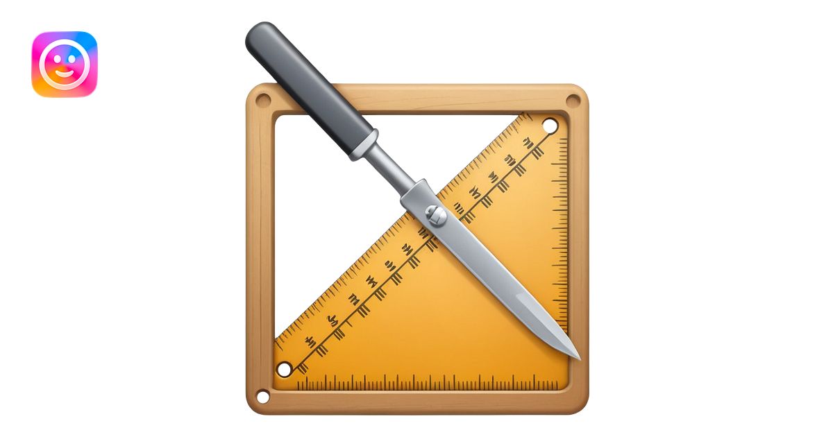 mac os icon crop ruler square intersected emoji | AI Emoji Generator