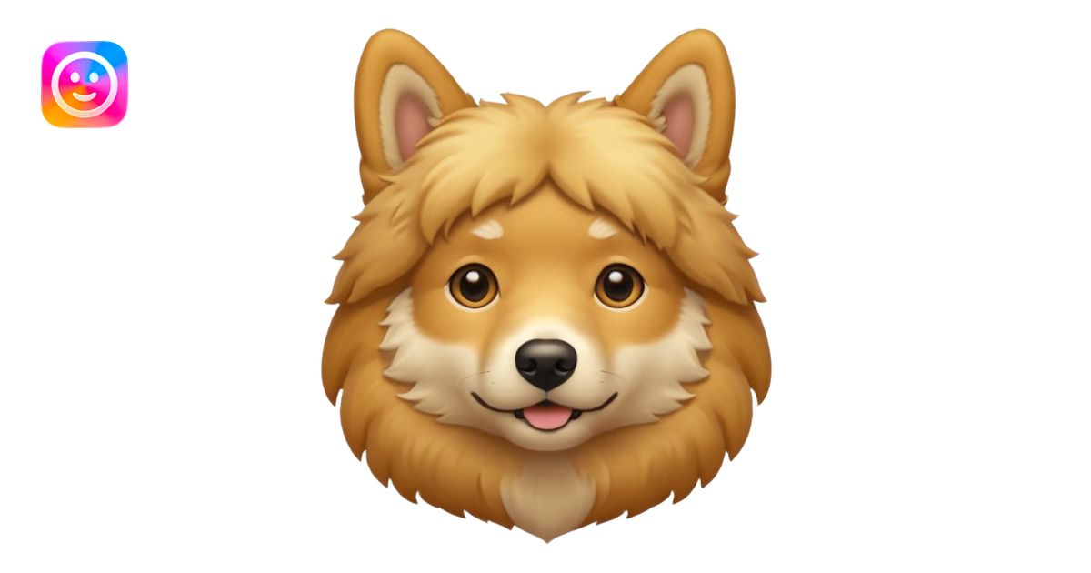 golden dog: short fur emoji | AI Emoji Generator