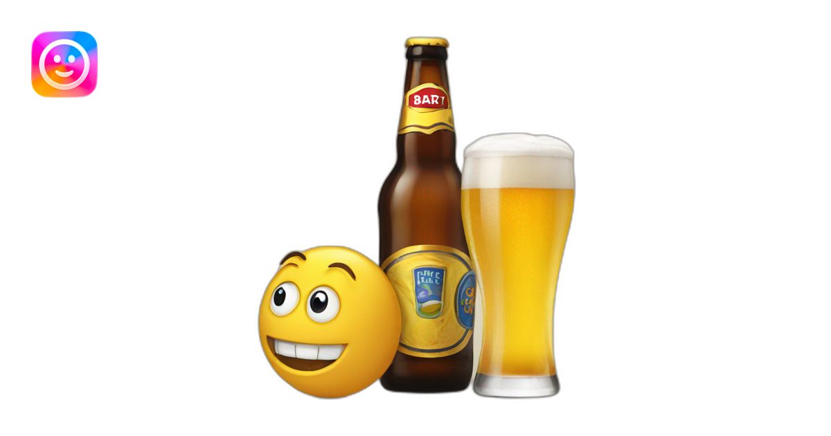 Chat qui boit de la bière à un bart emoji | AI Emoji Generator