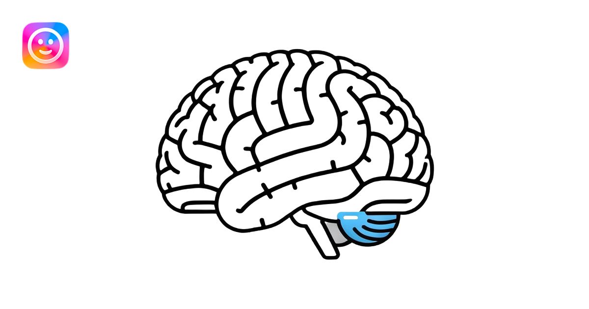 Super minimal brain icon, outline style, YouTube play triangle subtly ...