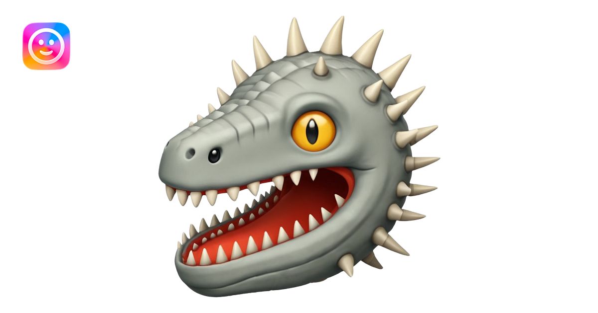 Sand worm from dune make the mouth a hole with long spiky teeth emoji ...