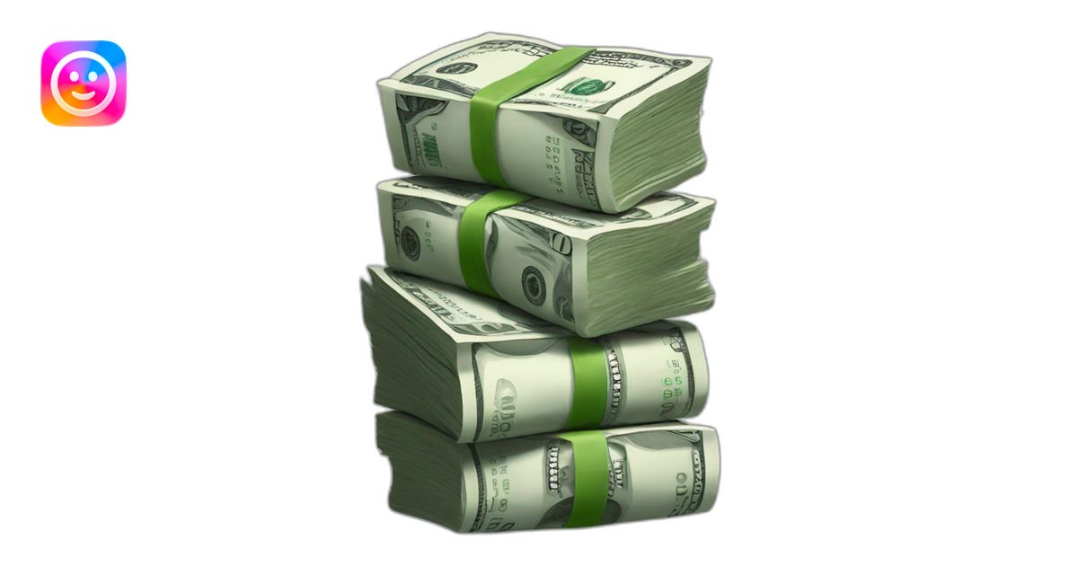 Stack of money emoji | AI Emoji Generator