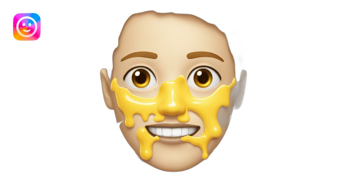 mayonnaise splatter on face emoji | AI Emoji Generator