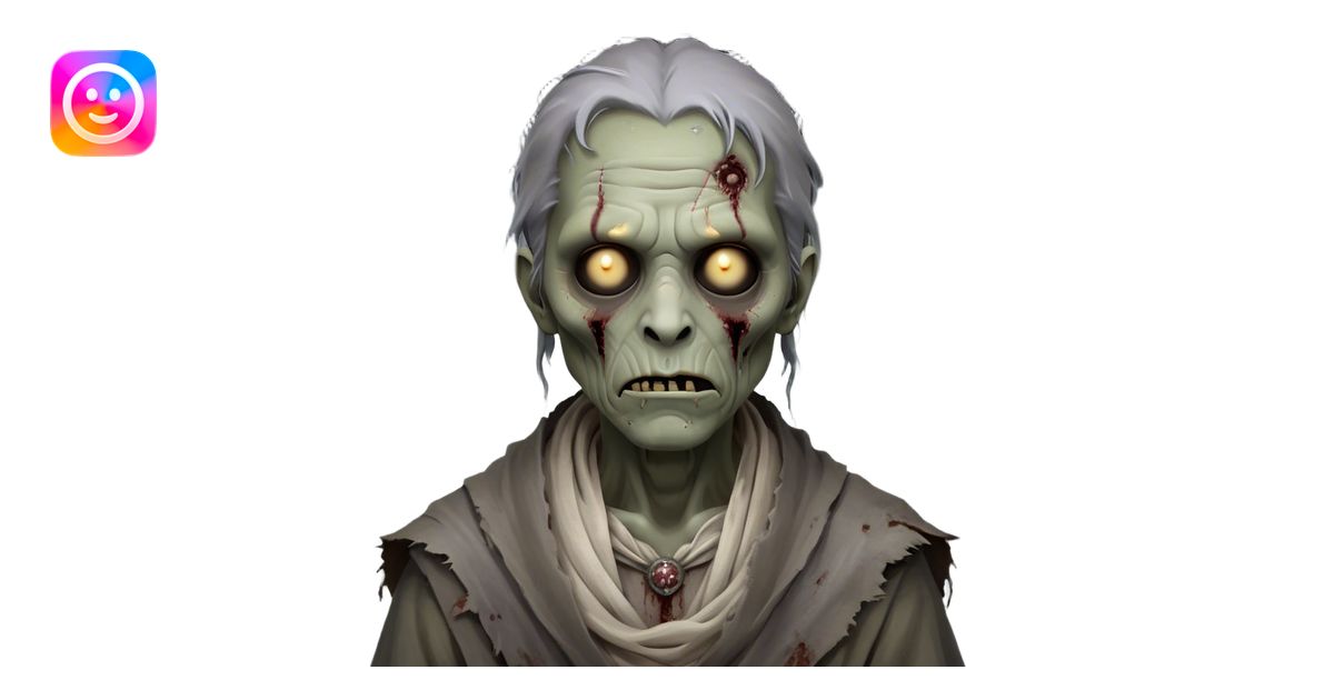 Cinematic Noble Zombie Portrait Emoji, Surprisingly dignified and ...