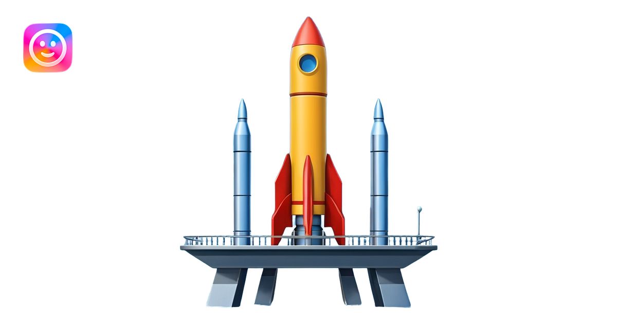 modern rocket launch platform from sea emoji | AI Emoji Generator