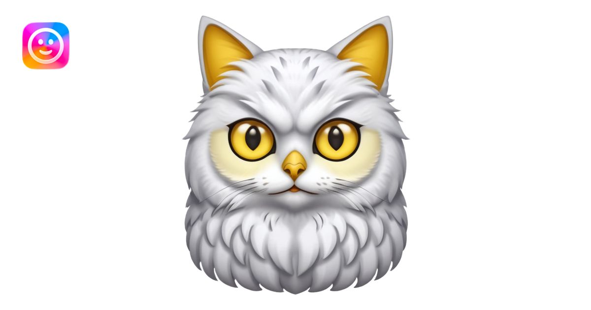 Gato con cuerpo de buho emoji | AI Emoji Generator
