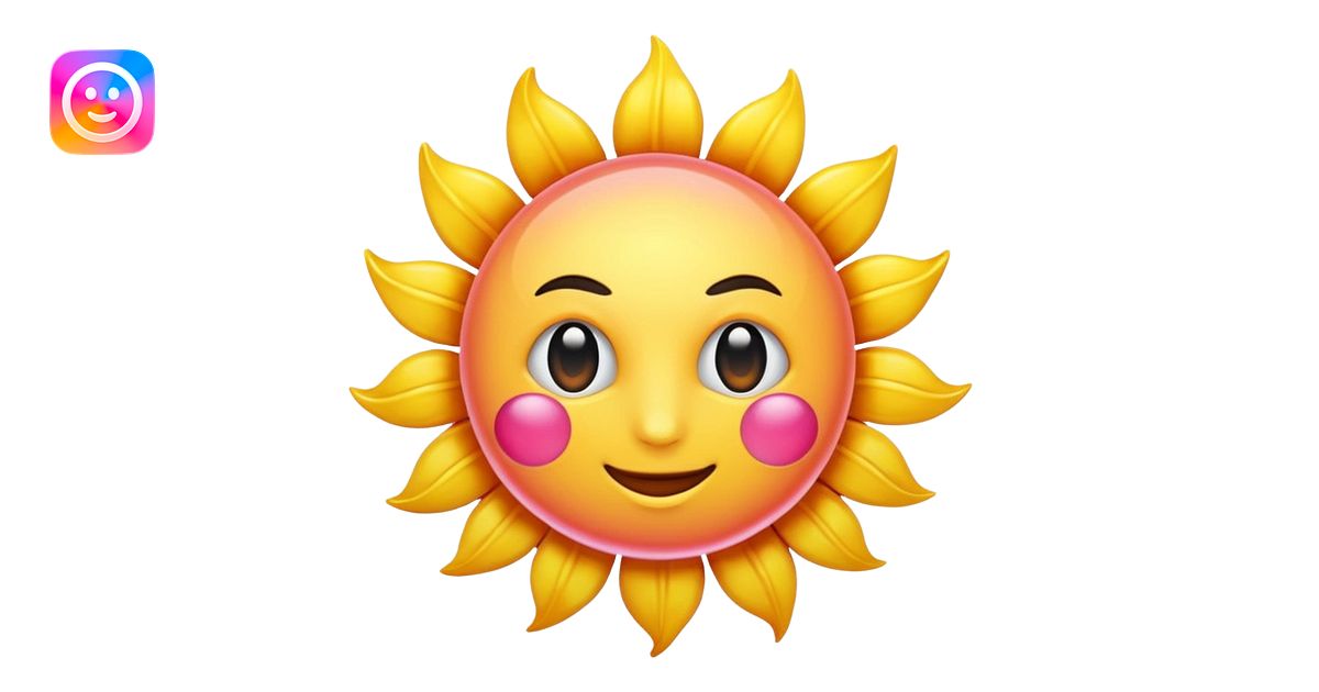 Sol na cor rosa emoji | AI Emoji Generator