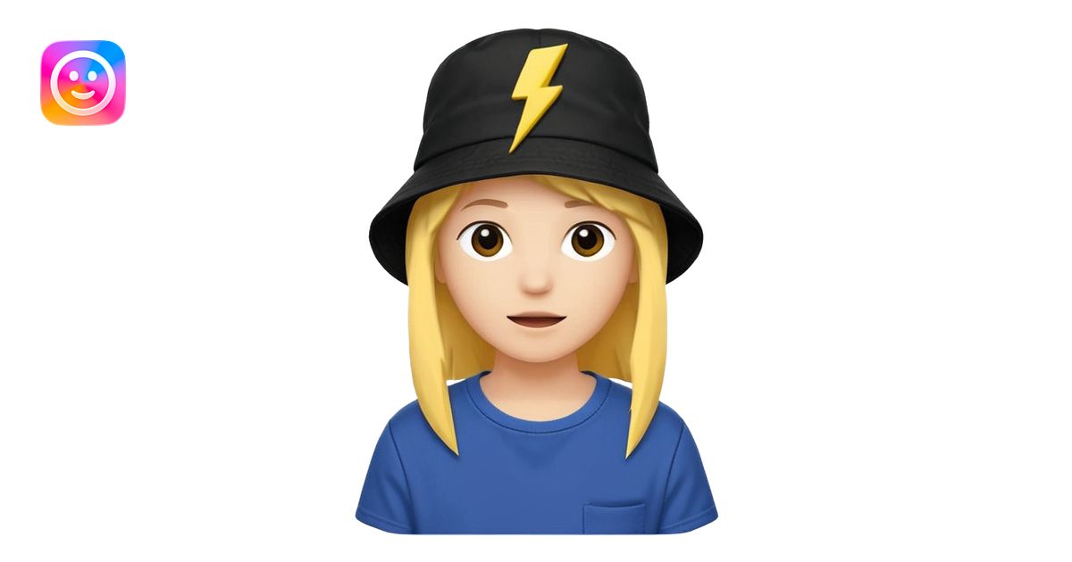 A streetwear-style bucket hat with a small lightning bolt on the side ...