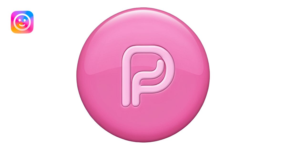 pink p logo emoji | AI Emoji Generator