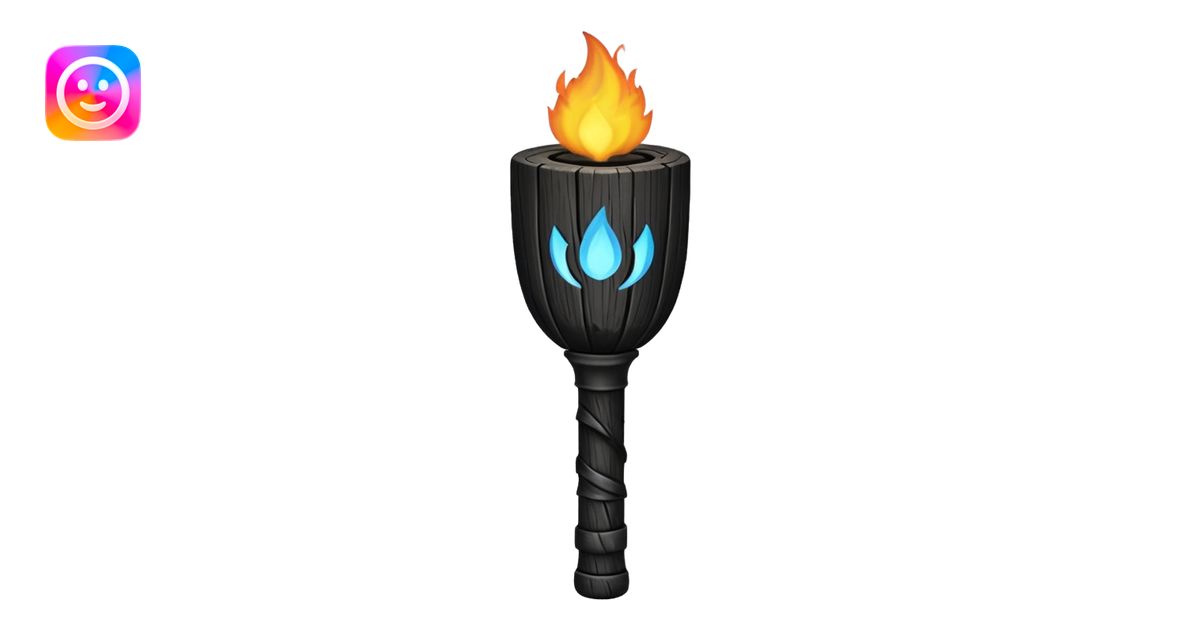 black wooden torch emoji | AI Emoji Generator