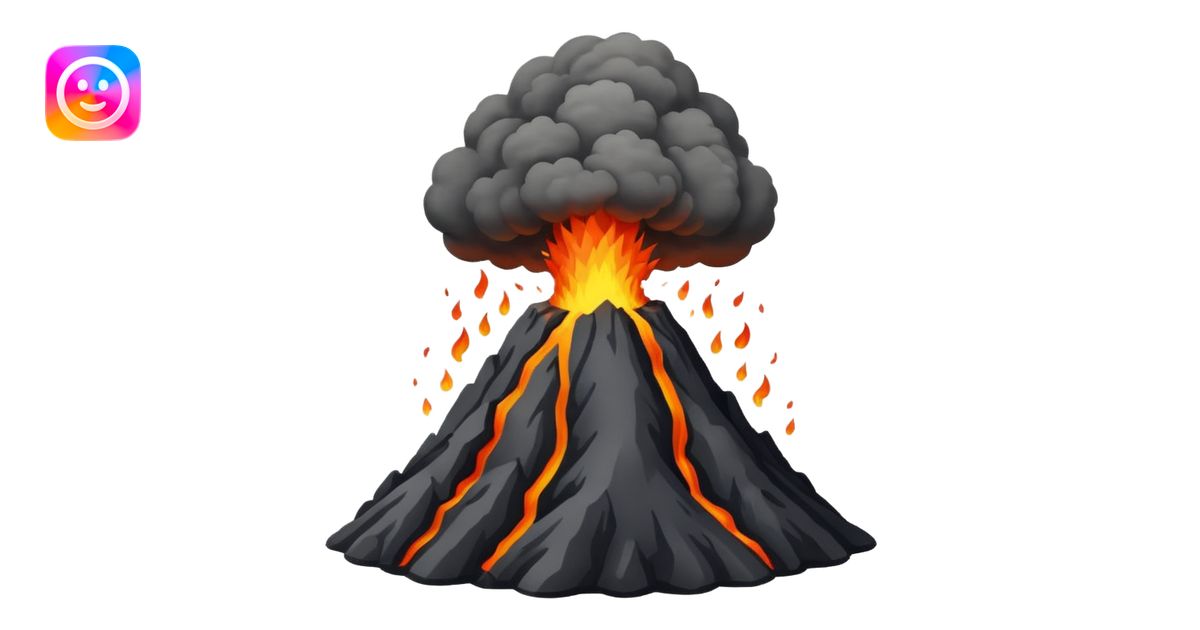 Volcanic eruption emoji | AI Emoji Generator