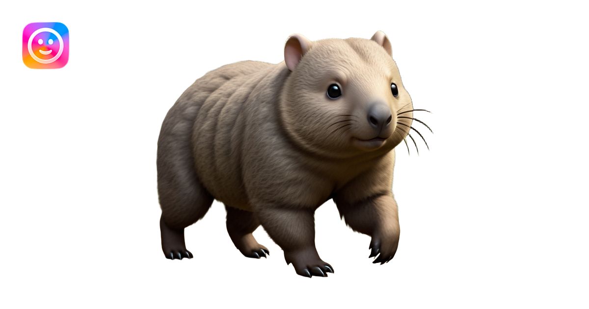 cinematic-stout wombat-realistic-full-body-waddling-emoji,-stout ...