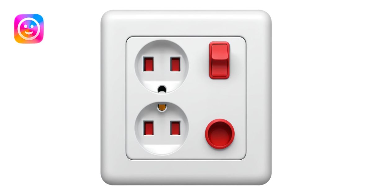 Plug socket with button emoji | AI Emoji Generator