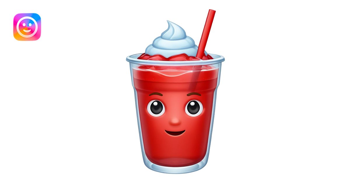 Red slushie emoji | AI Emoji Generator