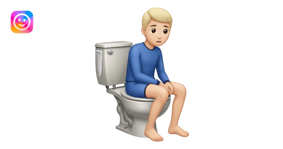 Pooping on a toilet emoji | AI Emoji Generator